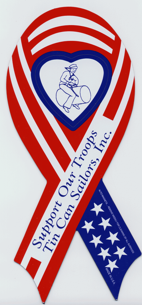 TCS Support Our Troops Magnetic Ribbon - Tin Can Sailors