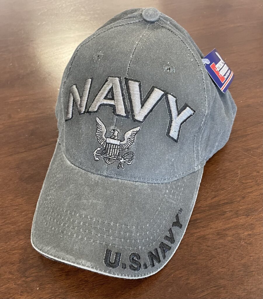 US Navy w/logo Washed Black cap - Tin Can Sailors